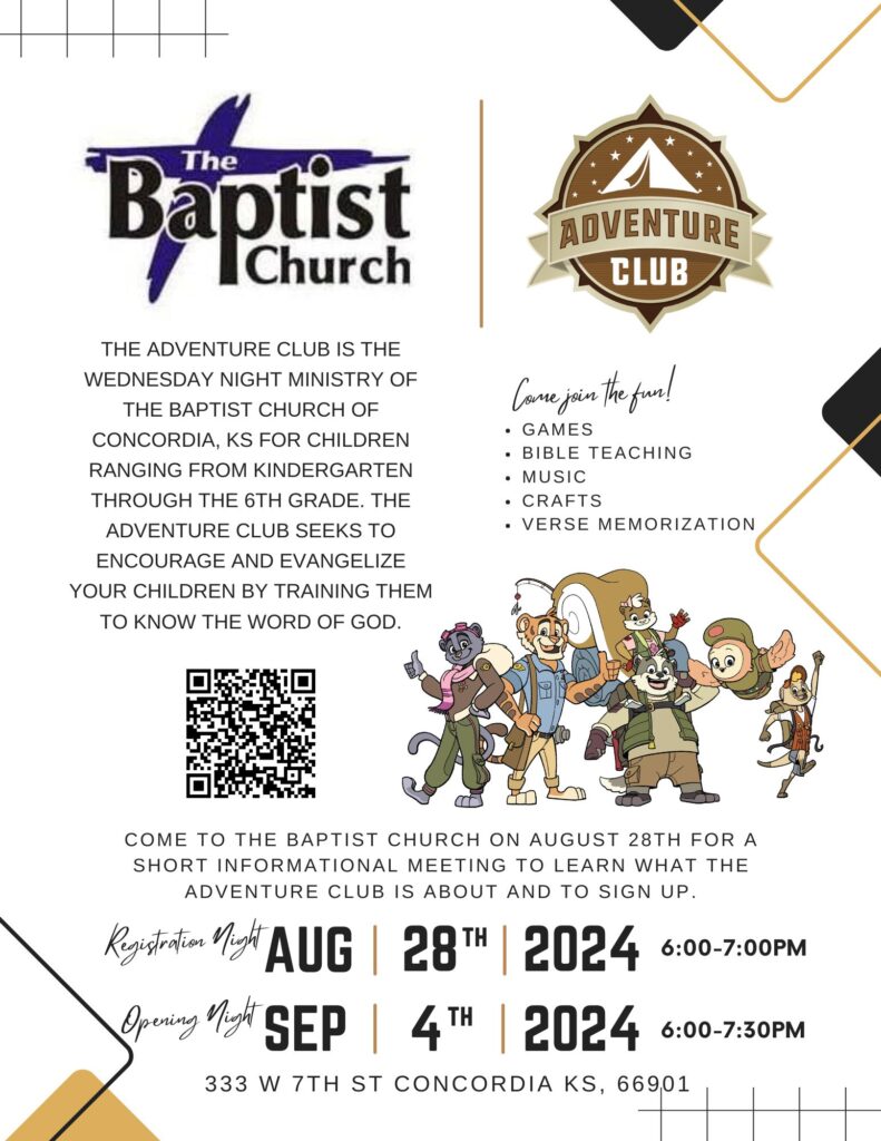 Adventure Kids Club - The Baptist Church of Concordia, KS